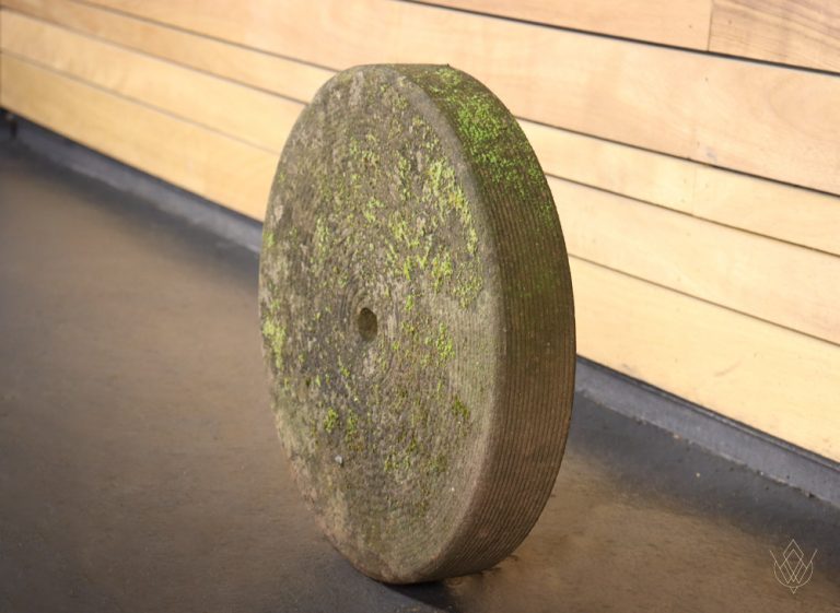 Reclaimed Red Sandstone Millstone Wheel - WillMow - Reclamation and Salvage