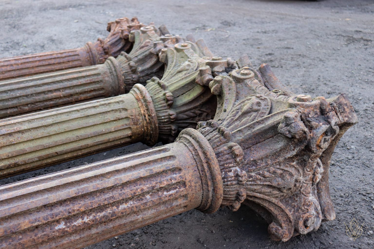 Pair of 19th Century Lytham St Annes Cast Iron Pillars/Stanchions ...