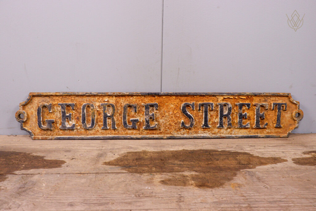 Antique 'George Street' Victorian Cast Iron Street Sign - WM11678 ...