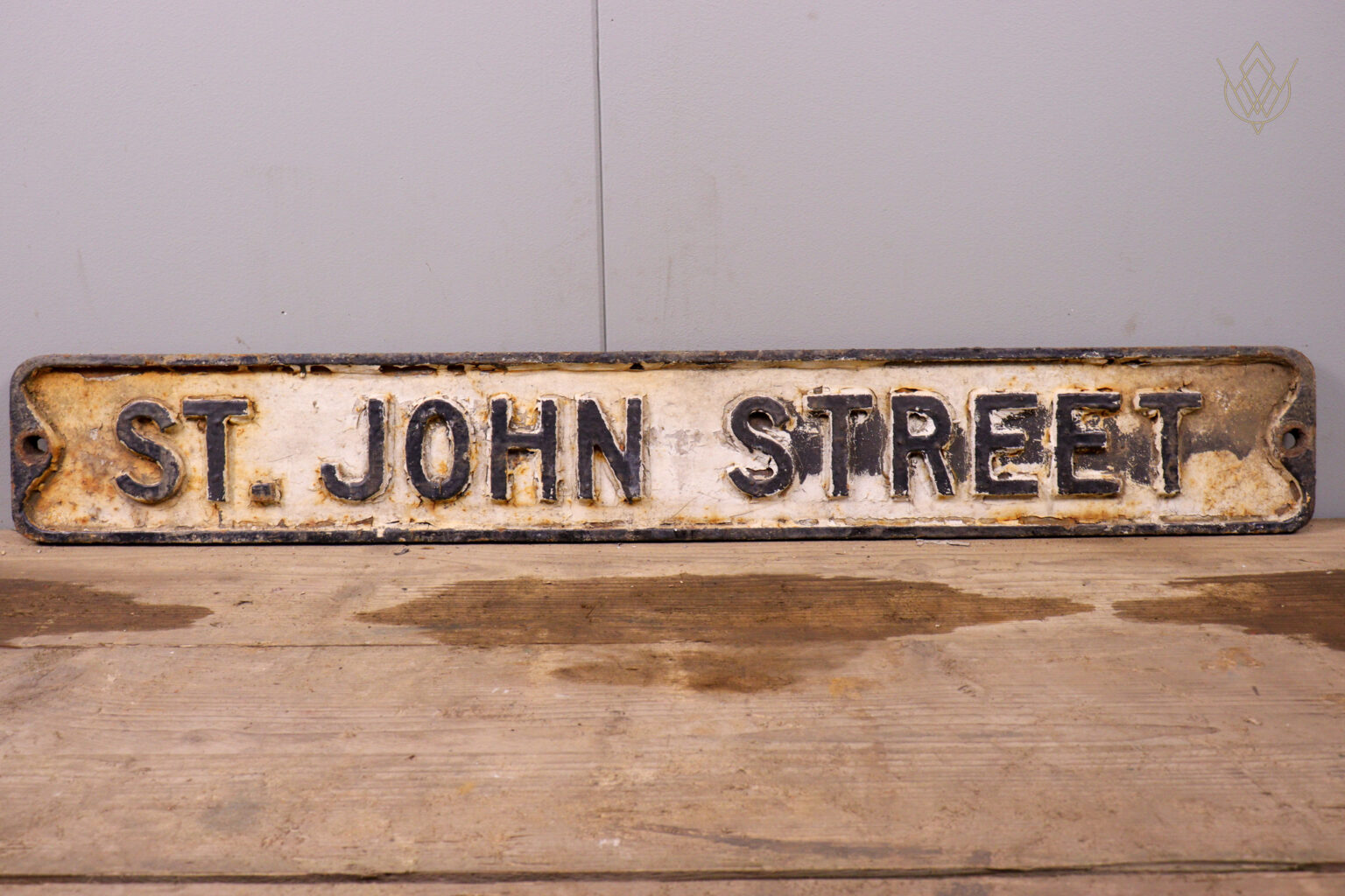 Antique 'St.John Street' Victorian Cast Iron Street Sign - WM11683 ...